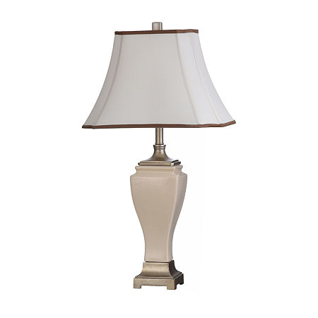 Click here for Stylecraft Cream Crackle Ceramic Table Lamp  One S... prices