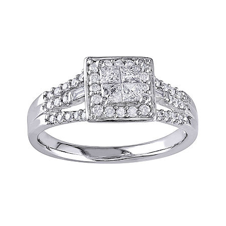 Click here for 1/2 CT.T.W. Natural Diamond 10K White Gold Engagem... prices