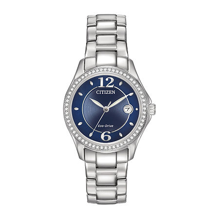 Click here for Citizen Womens Eco-Drive Crystal-Accented Stainles... prices