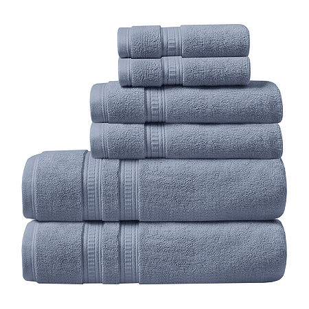 Closeout! Beautyrest Plume Feather Touch Cotton 6-Pc. Bath Towel Set - Blue