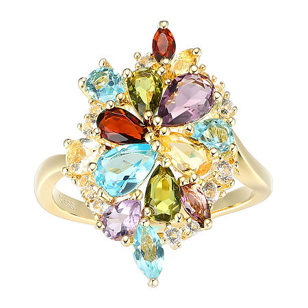 Click here for Womens Genuine Multi Color 18K Gold Over Silver Cl... prices