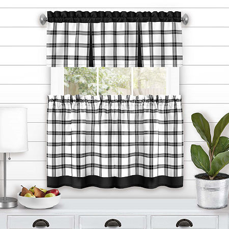 Click here for Achim Tate 3-pc. Rod Pocket Kitchen Curtains & Dra... prices