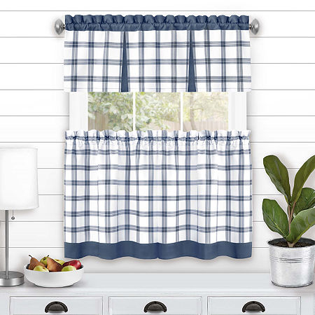 Click here for Achim Tate 3-pc. Rod Pocket Kitchen Curtains & Dra... prices