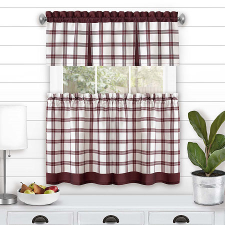 Click here for Achim Tate 3-pc. Rod Pocket Kitchen Curtains & Dra... prices