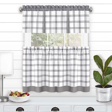 Click here for Achim Tate 3-pc. Rod Pocket Kitchen Curtains & Dra... prices