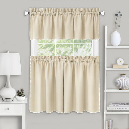 Click here for Achim Kendal 3-pc. Rod Pocket Kitchen Curtains & D... prices