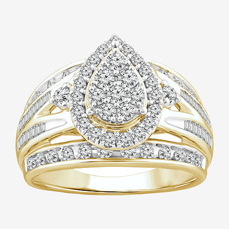 Click here for Womens 1 CT. T.W. Natural White Diamond 10K Gold P... prices