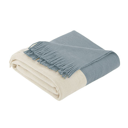Click here for Ink+Ivy Stockholm Color Block Throw  50 x 60 - Aqu... prices
