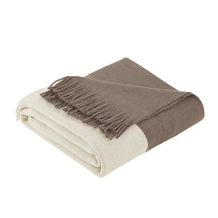 Click here for Ink+Ivy Stockholm Color Block Throw  50 x 60 - Tau... prices