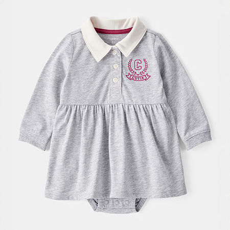 Click here for Carters Baby Girls Varsity Polo Bodysuit Dress - G... prices