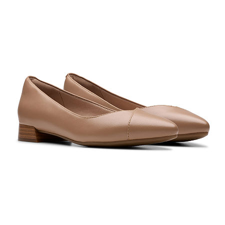 Clarks Womens Collection Natalyn Wish Shoes - Warm Beige Leather