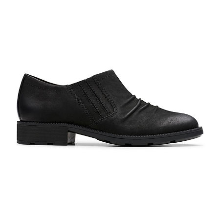 Clarks Collection Womens Adalynn Ezra Shoes - Black Nubuck