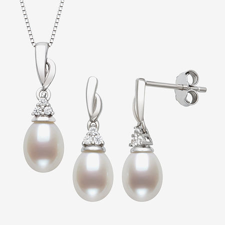 Click here for Womens White Cultured Freshwater Pearl 2-pc. Penda... prices