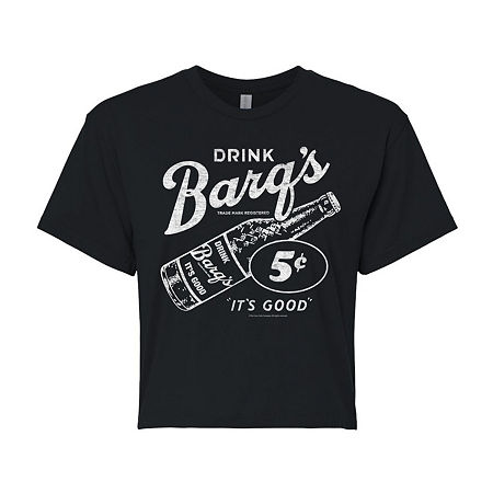 Click here for BarqS Rootbeer Cropped Tee Womens Crew Neck Short... prices