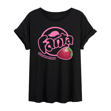 Click here for Strawberry Fanta Tee Womens Juniors Crew Neck Shor... prices