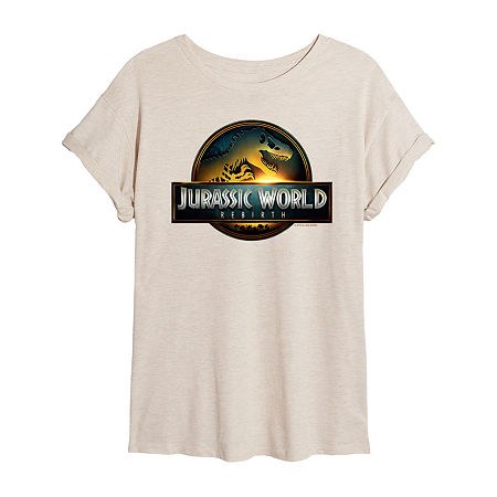 Click here for Jurassic World Logo Tee Womens Crew Neck Short Sle... prices