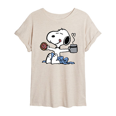 Click here for Donut And Coffee Womens Crew Neck Short Sleeve Ove... prices