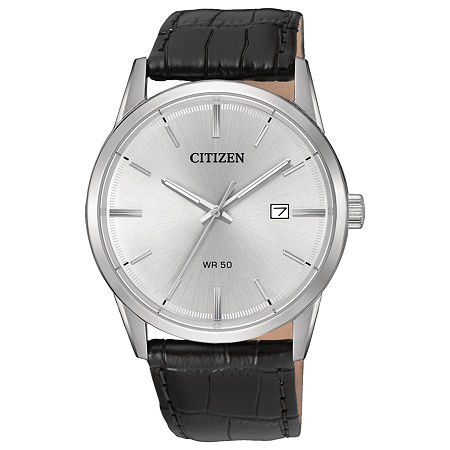 Click here for Citizen Mens Quartz Black Leather Strap Watch 39mm... prices