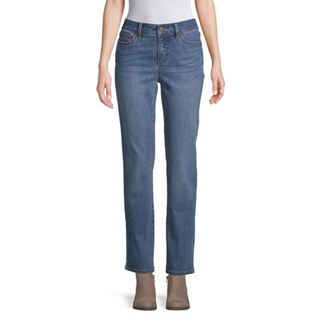 Click here for St. Johns Bay Womens Mid Rise Secretly Slender Str... prices