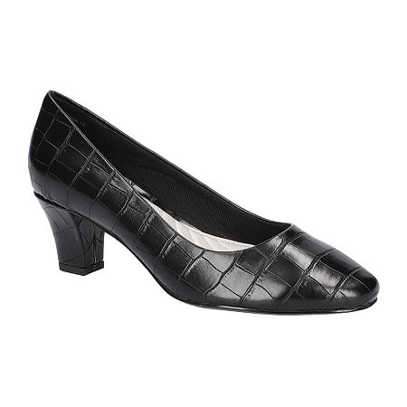 Easy Street Womens Ballari Pumps - Black Croco