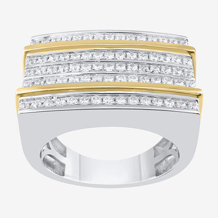 Click here for Mens 1 CT. T.W. Natural White Diamond Sterling Sil... prices