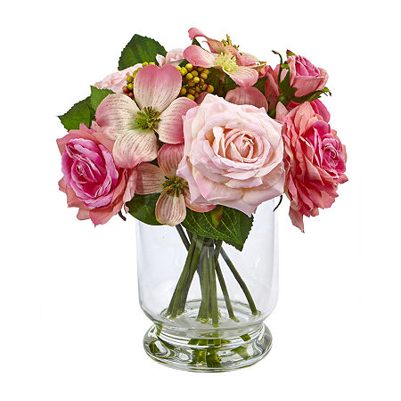 Click here for Nearly Natural 10 Rose And Berry Arrangement Artif... prices