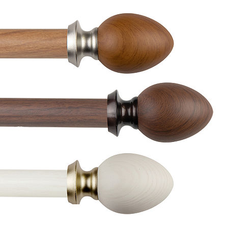 Click here for Rod Desyne Ovate Faux Wood 1 IN Adjustable Curtain... prices