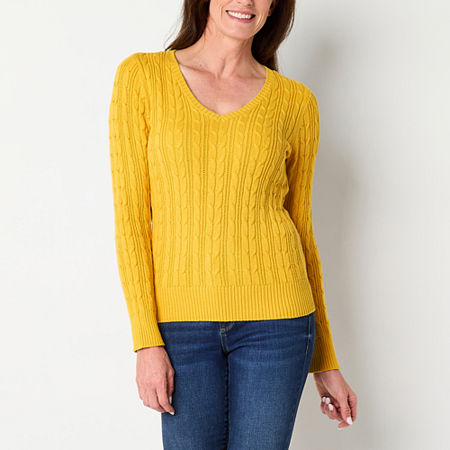 Click here for St. Johns Bay Tall Womens V Neck Long Sleeve Pullo... prices