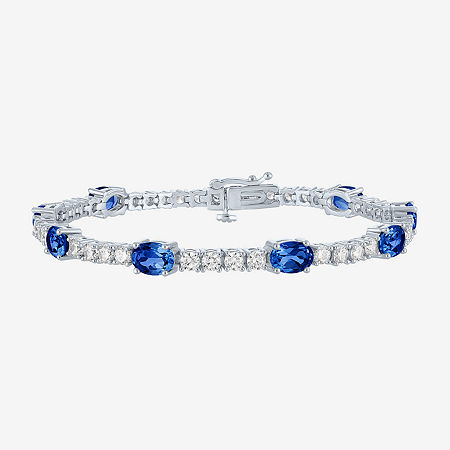 Click here for Gemstone Pure Silver Over Brass Tennis Bracelet  O... prices