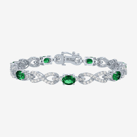 Click here for Gemstone Sterling Silver Infinity 7.5 Inch Tennis... prices
