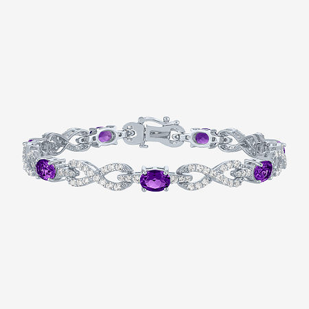 Click here for Gemstone Sterling Silver Infinity 7.5 Inch Tennis... prices