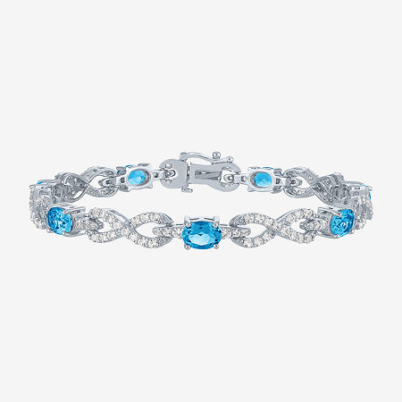 Click here for Gemstone Sterling Silver Infinity 7.5 Inch Tennis... prices