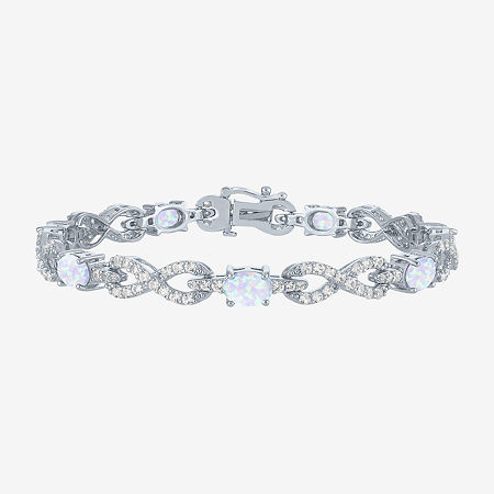 Click here for Gemstone Sterling Silver Infinity 7.5 Inch Tennis... prices