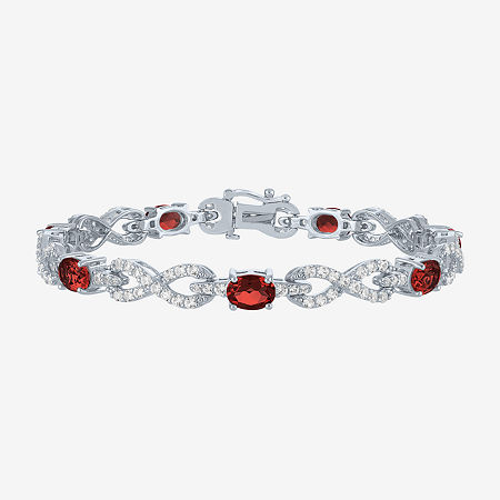 Click here for Womens Genuine Red Garnet Sterling Silver 7.5 Inch... prices