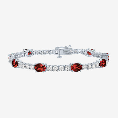 Click here for Gemstone Pure Silver Over Brass Tennis Bracelet  O... prices