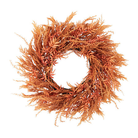 Click here for Northlight 24in Peachy Pampas Grass Unlit Wreath... prices