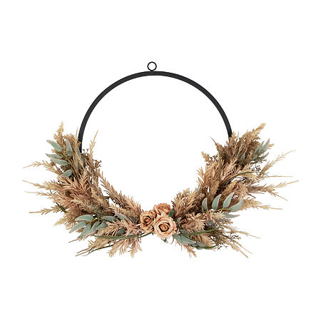 Click here for Northlight 24in Pale Rose And Thistle Unlit Wreath... prices