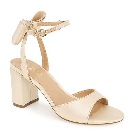 Click here for Xoxo Peyton Womens Round Open Toe Block Heel Pumps... prices