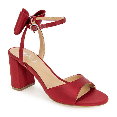 Click here for Xoxo Peyton Womens Round Open Toe Block Heel Pumps... prices