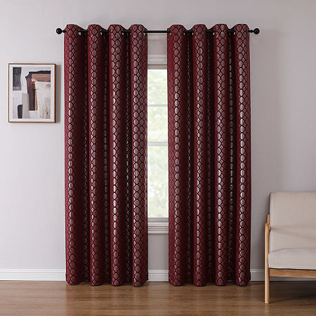 Click here for Tobias Metallic Grommet Top Blackout Single Curtai... prices