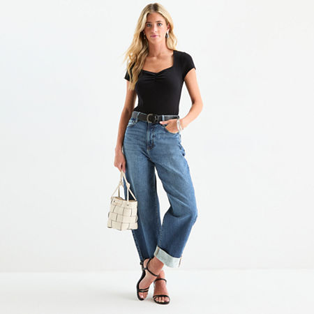 Click here for a.n.a Womens High Rise Barrel Jean  10  Blue prices
