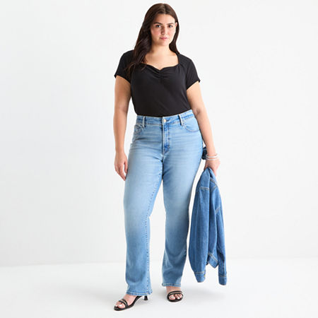 Click here for a.n.a Womens High Rise Bootcut Jean  22w Long  Blu... prices