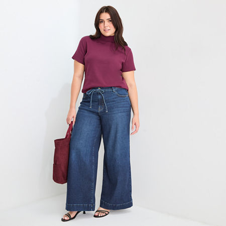Click here for a.n.a Plus Womens Mid Rise Wide Leg Jean  20w  Blu... prices