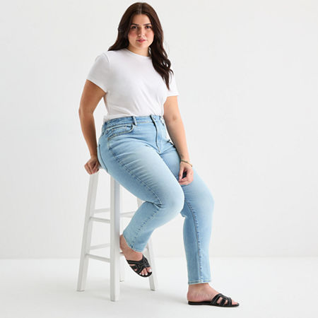 Click here for a.n.a Womens High Rise Straight Leg Jean  20w Shor... prices