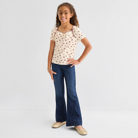Click here for Eyeshadow Big Kid Girls Square Neck Short Sleeve E... prices
