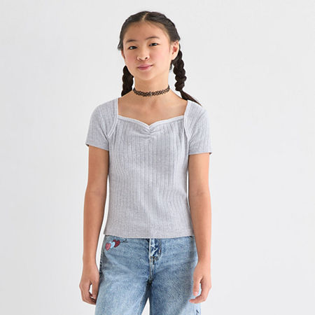 Click here for Eyeshadow Big Kid Girls Square Neck Short Sleeve E... prices