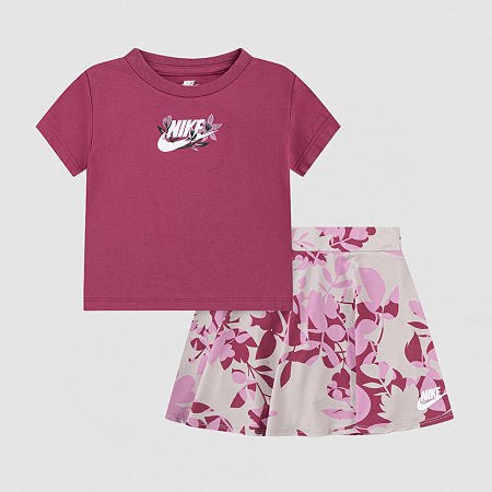Click here for Nike Toddler Girls 2-Piece Printed Club T-Shirt an... prices
