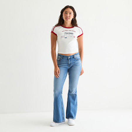 Click here for Arizona Juniors Short Womens Low Rise Flare Leg Je... prices