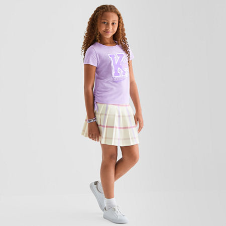 Click here for Side Cinch Little & Big Kid Girls Crew Neck Short... prices