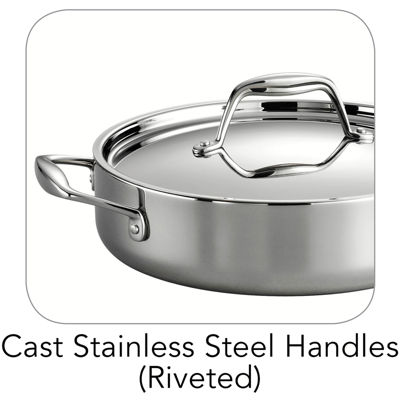 Tramontina Gourmet Tri-Ply Clad 18/10 Stainless Steel Induction-Ready ...
